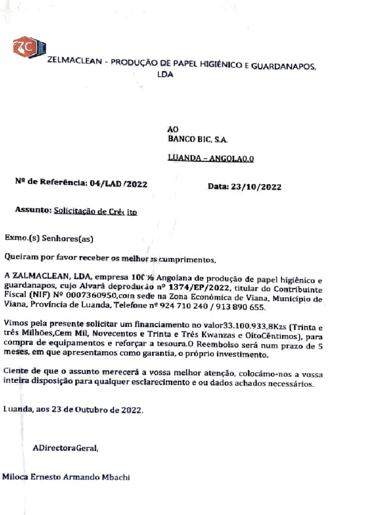 Sistec, Renda e Carta Ao Banco | PDF | Investimentos | Comércio