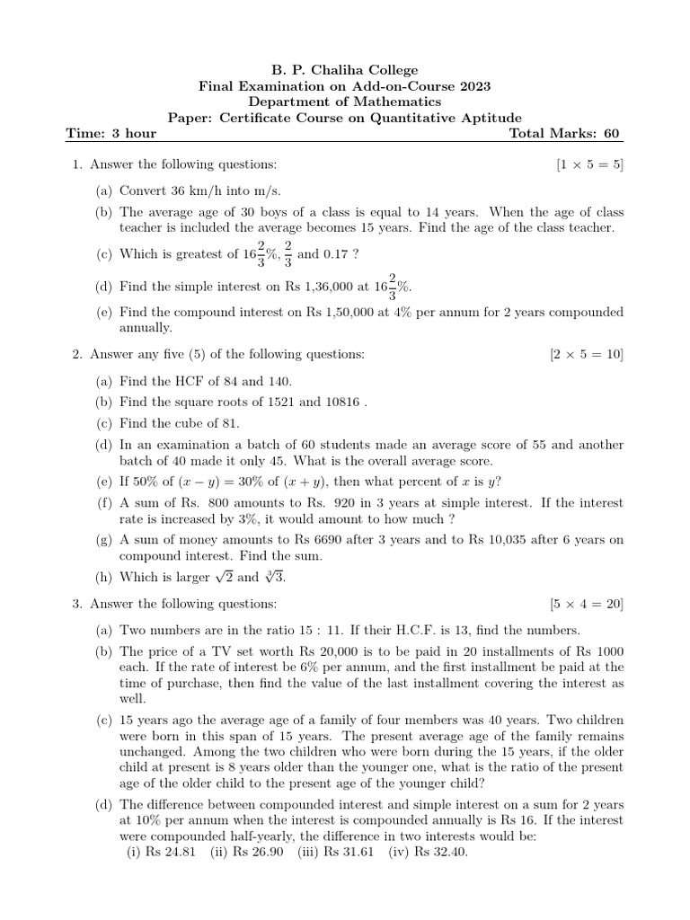add_on_course_2023 | PDF | Interest | Economies