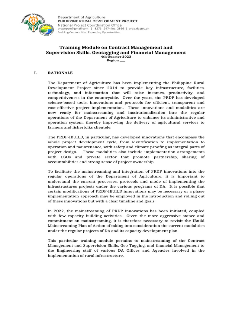 Contract Management Training Module | PDF | Innovation