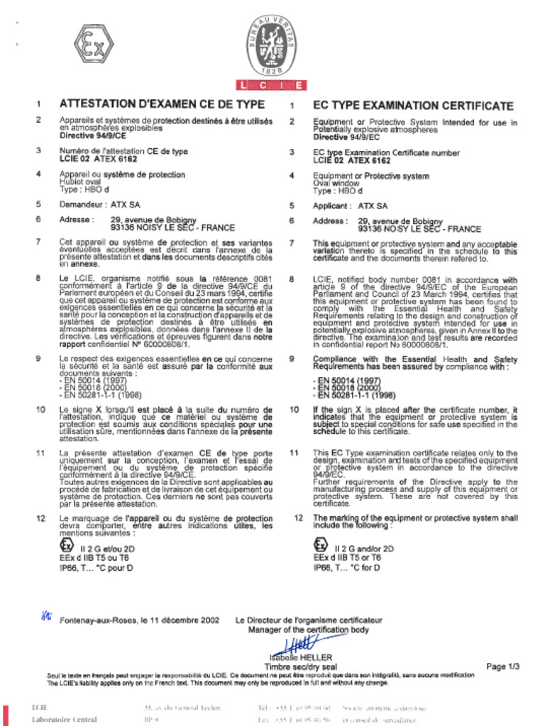 LCIE02ATEX6162 | PDF