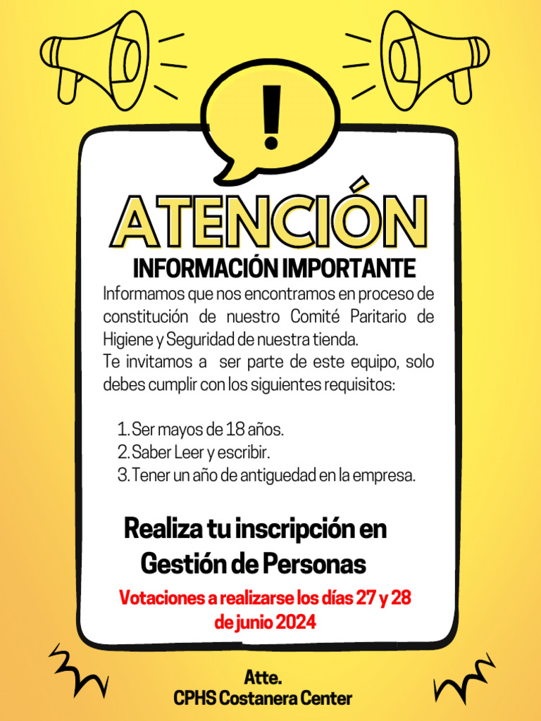 Comité Higiene y Seguridad: Inscripción y Votación 2024 | PDF