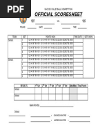 Football Team Scoresheet Template | PDF