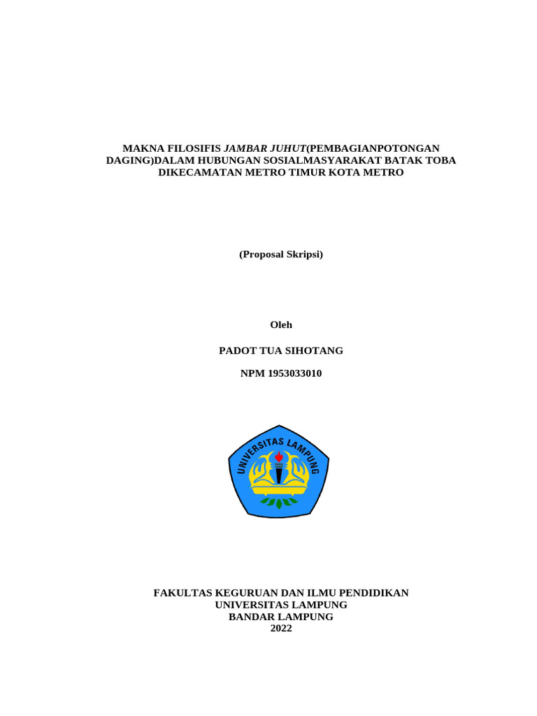 PROPOSAL PADOT - Fix | PDF