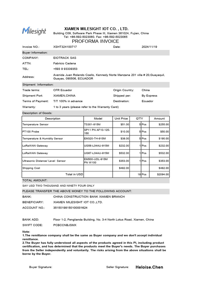 Milesight Iot Pi Xsht324100717 Eiotrack Sas Ecuador | PDF