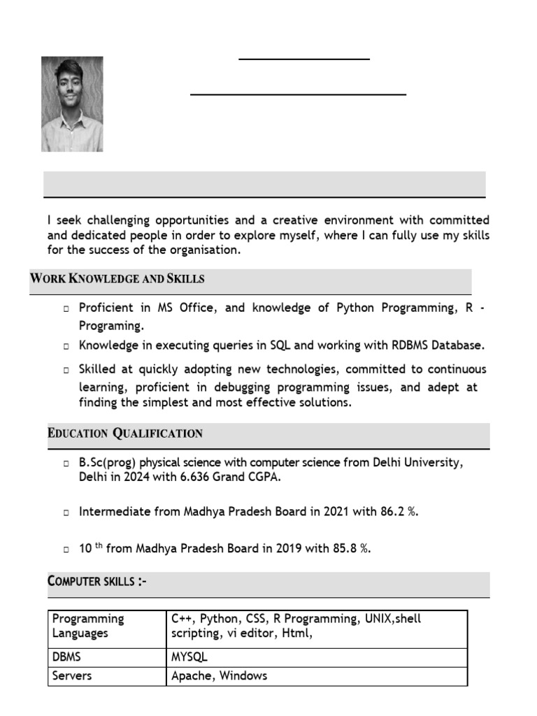 Dheerendra Vishwakarma CV | PDF
