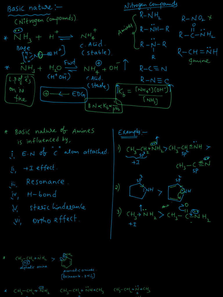 Basic Nature of Amines | PDF