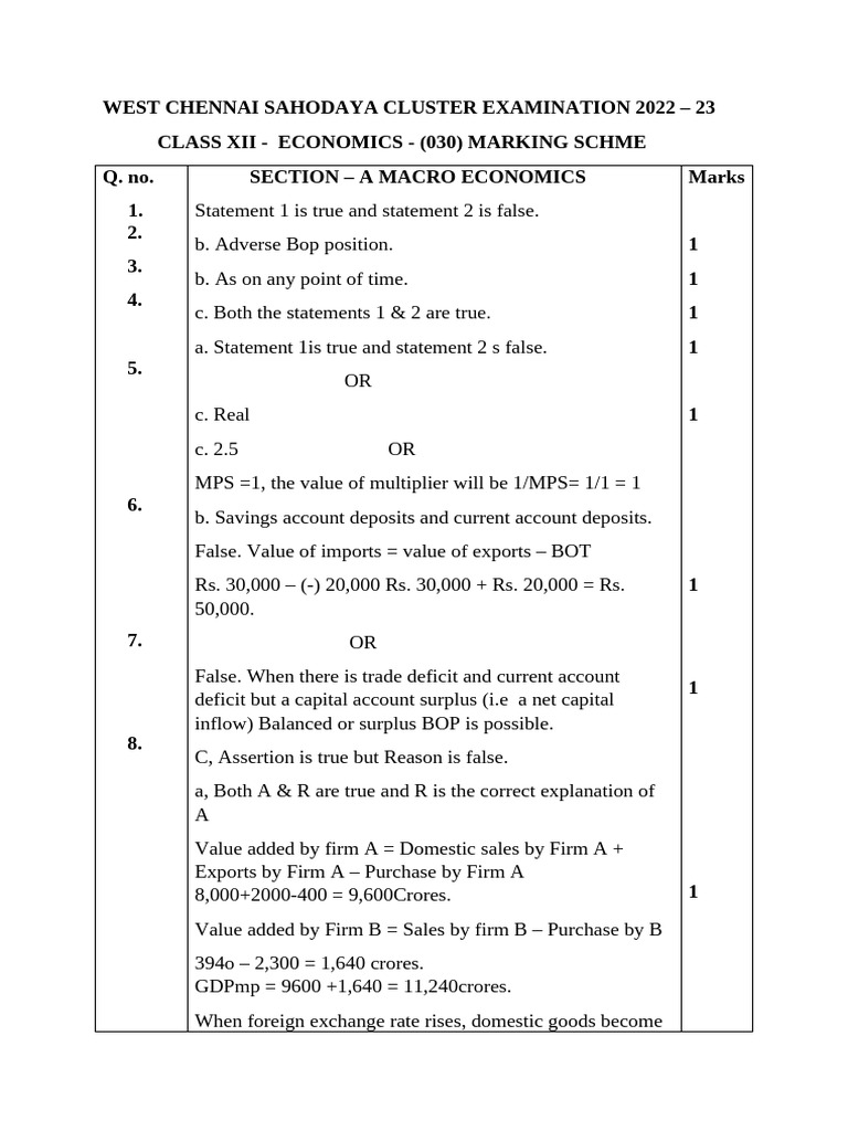 Economics 12 West Cluster Answer Key | PDF | Taxes | Subsidy