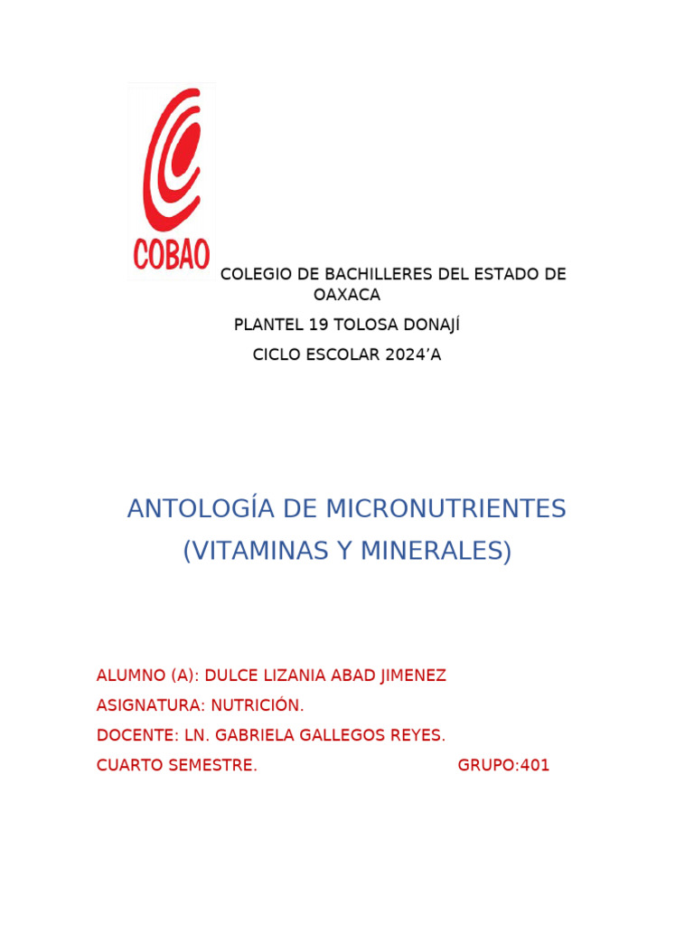 Vitaminas y Minerales Lizania | PDF | Vitamina | Vitamina D