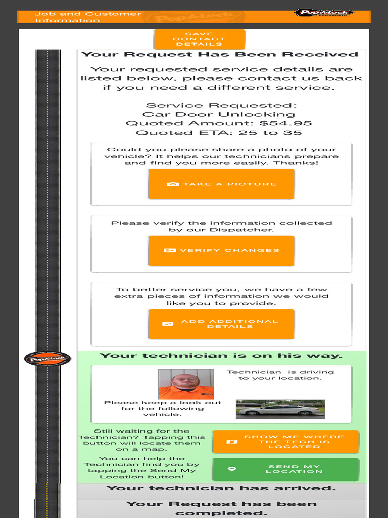Pop a Lock Customer Portal | PDF