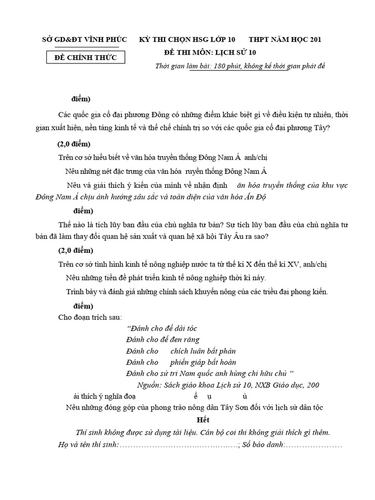 Đề thi hsg LS 10 THPT Chuyên năm học 2016-2017 vs so gd-va-dt-vinh-phuc | PDF