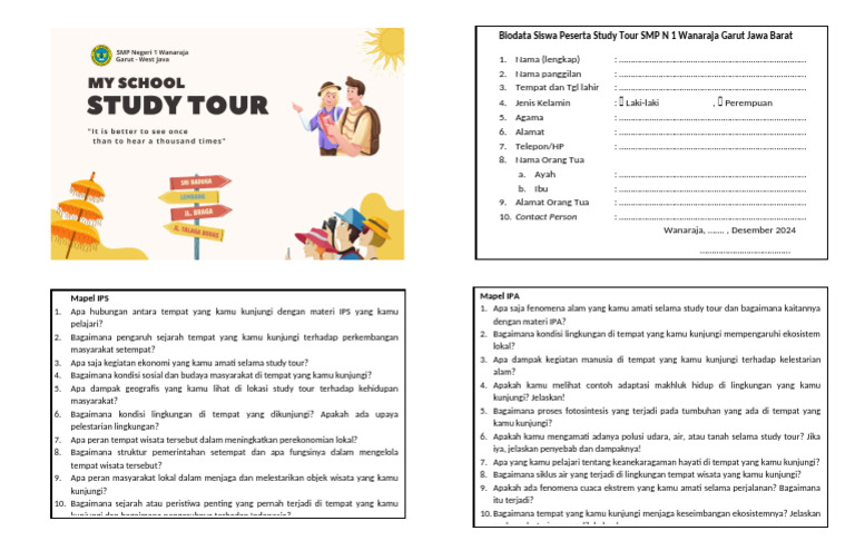 !buku Observasi Study Tour | PDF