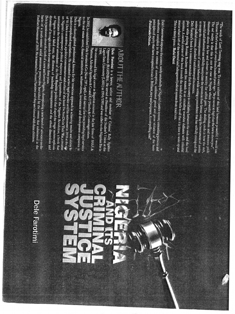 Nigeria and Its Criminal Justice System by Dele Farotimi | PDF