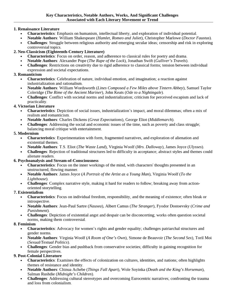 Lesson 9 HandOut | PDF | Existentialism | Romanticism