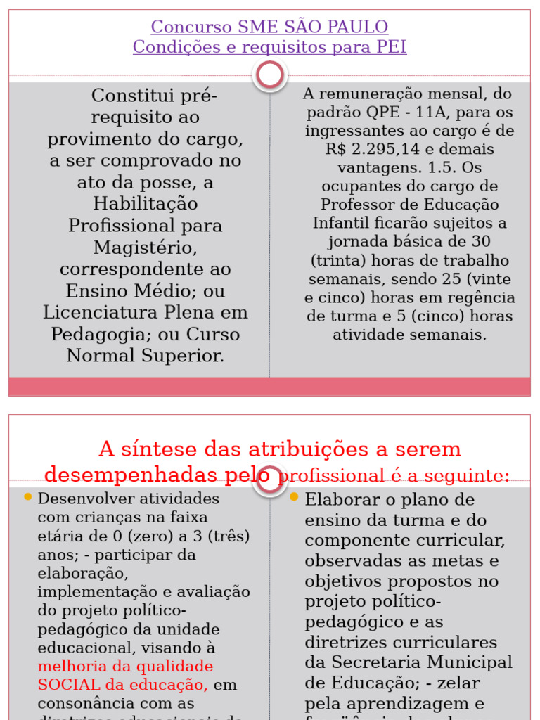 1º Aula Concurso de Pei São Paulo | PDF | Pedagogia | Pré-escola
