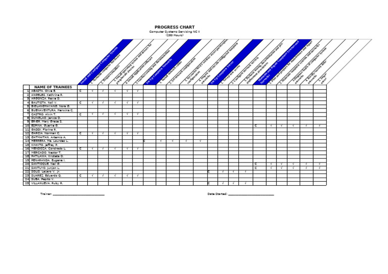 (2) Progress Chart | PDF