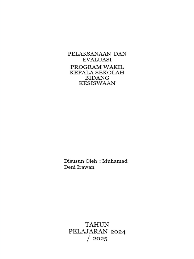 Evaluasi Program Kesiswaan 2024/2025 | PDF
