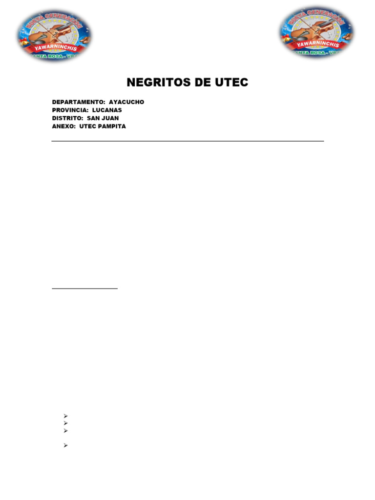Reseña de Negritos de Utec | PDF