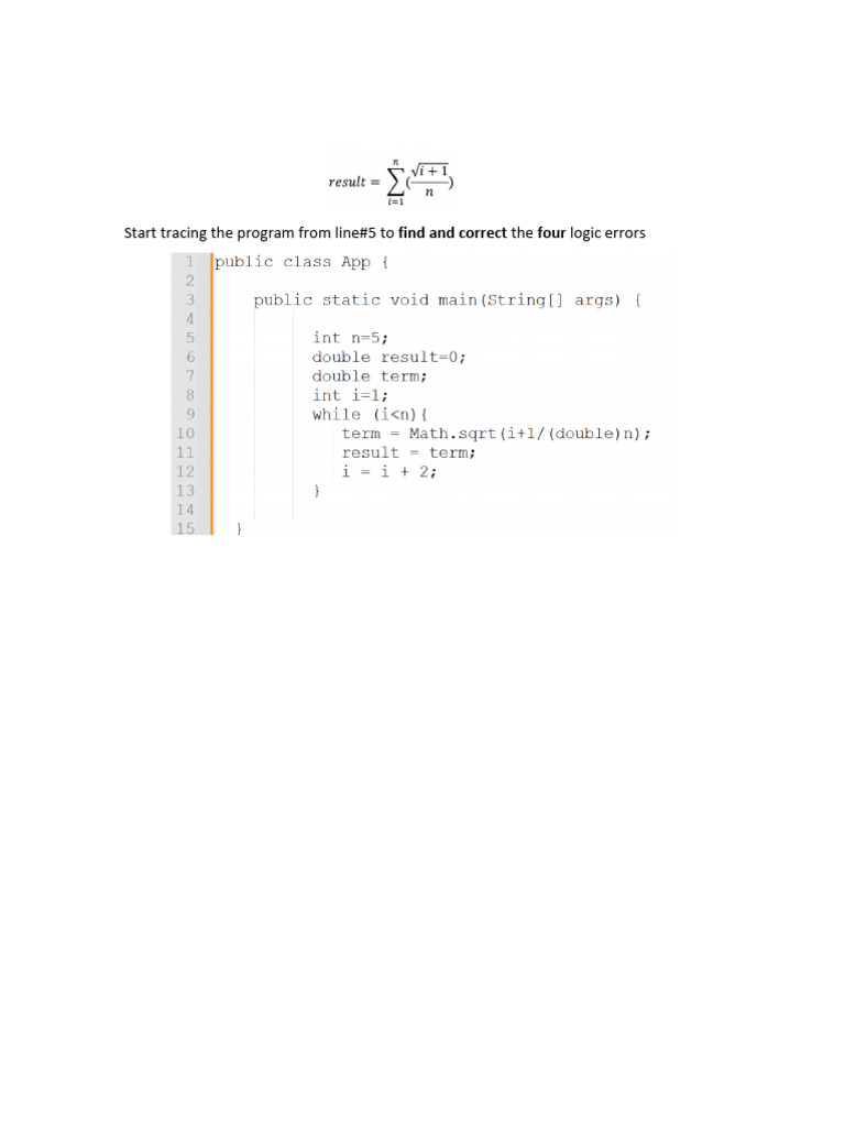 Debugging Java Logic Errors | PDF