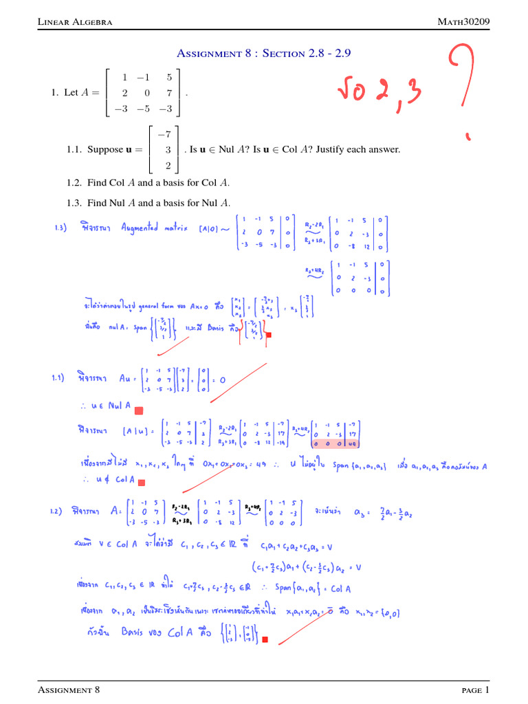 Assignment8-Section2 8-2 9 | PDF | Algebra | Linear Algebra