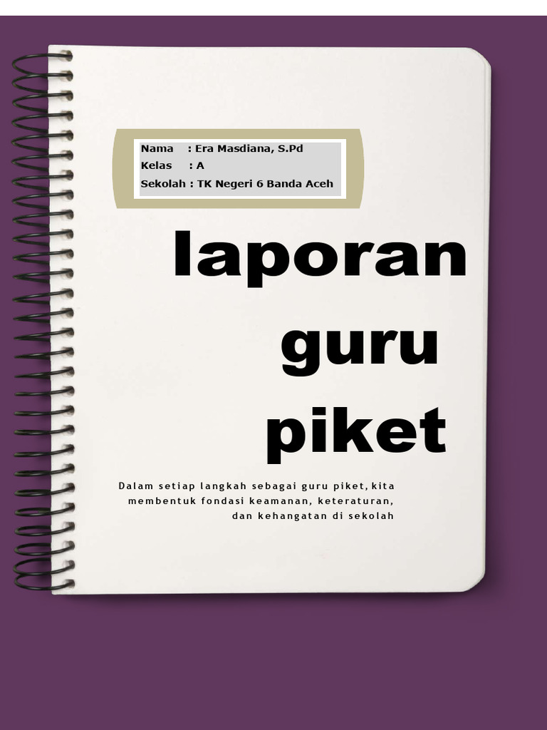 Laporan Guru Piket bu imas | PDF