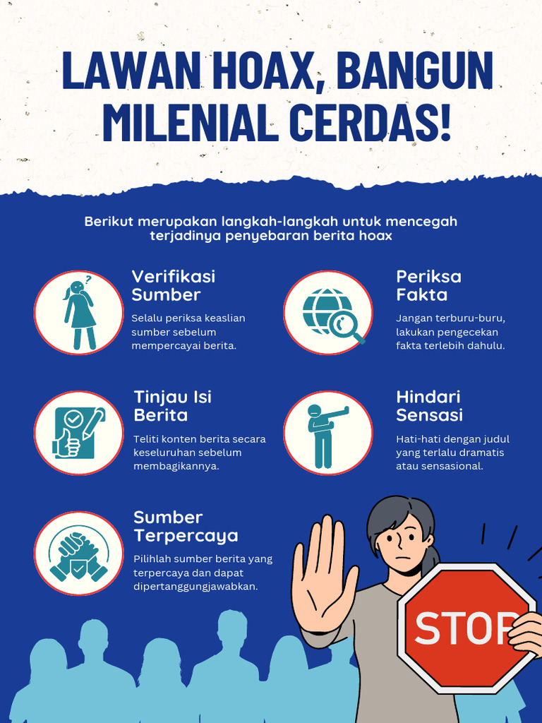 Biru Dan Putih Ilustratif Poster Infografis Pencegahan Penyebaran ...