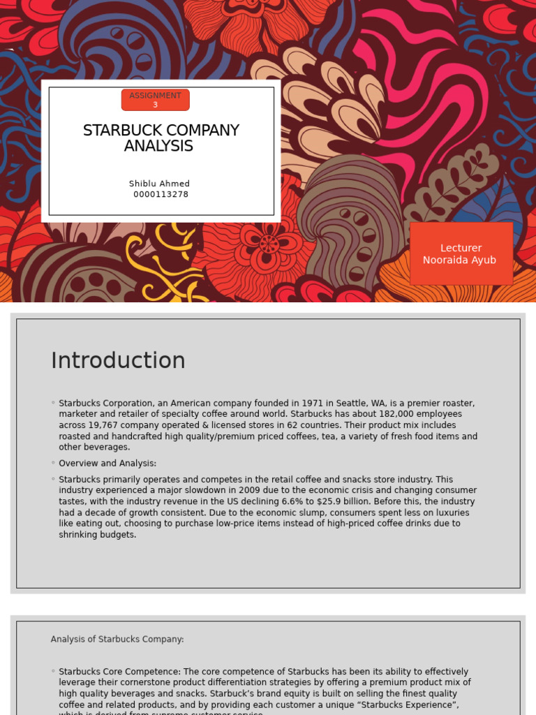 Starbucks Company Overview and Analysis | PDF | Starbucks | Coffee