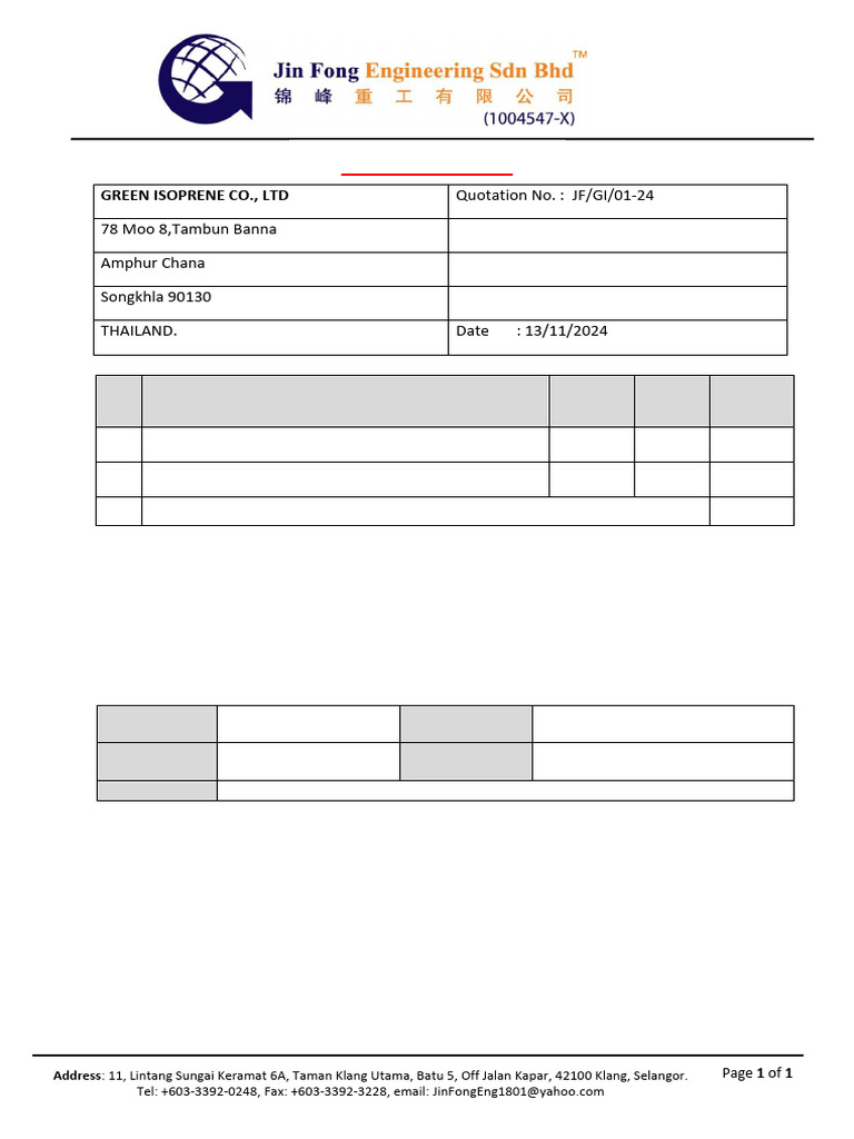 Quotation for Oil Seals | PDF