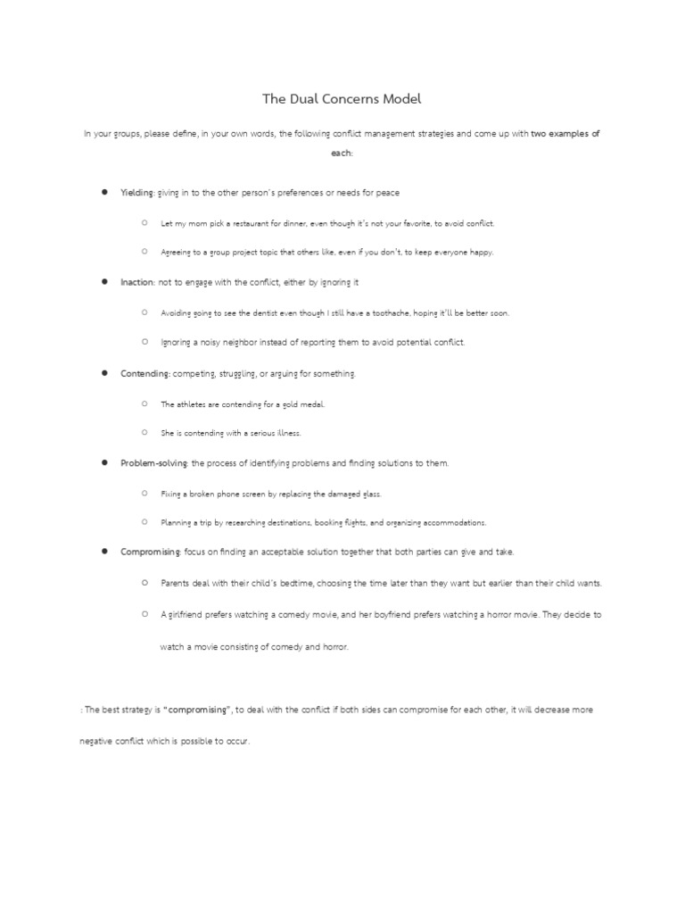The dual concern model | PDF