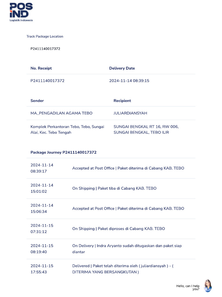 354 PBT T Pos Indonesia | PDF