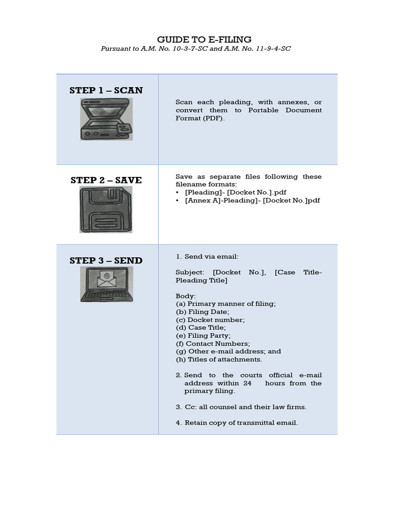 Guide To E-Filing | PDF