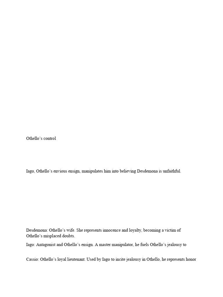 Quarter 2 Independent Reading | PDF | Othello | Iago