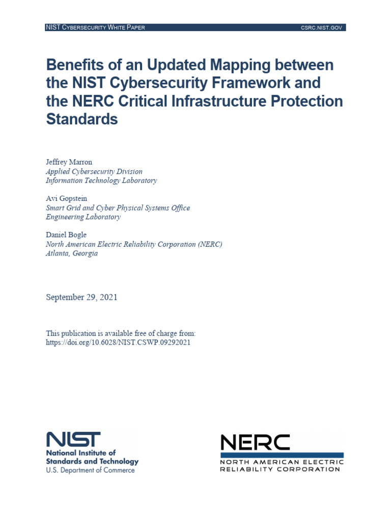 Benefits of An Updated Mapping Between The NIST Cybersecurity ...
