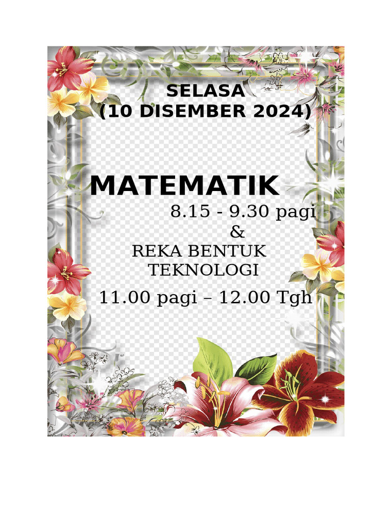 RPH Exam Selasa | PDF