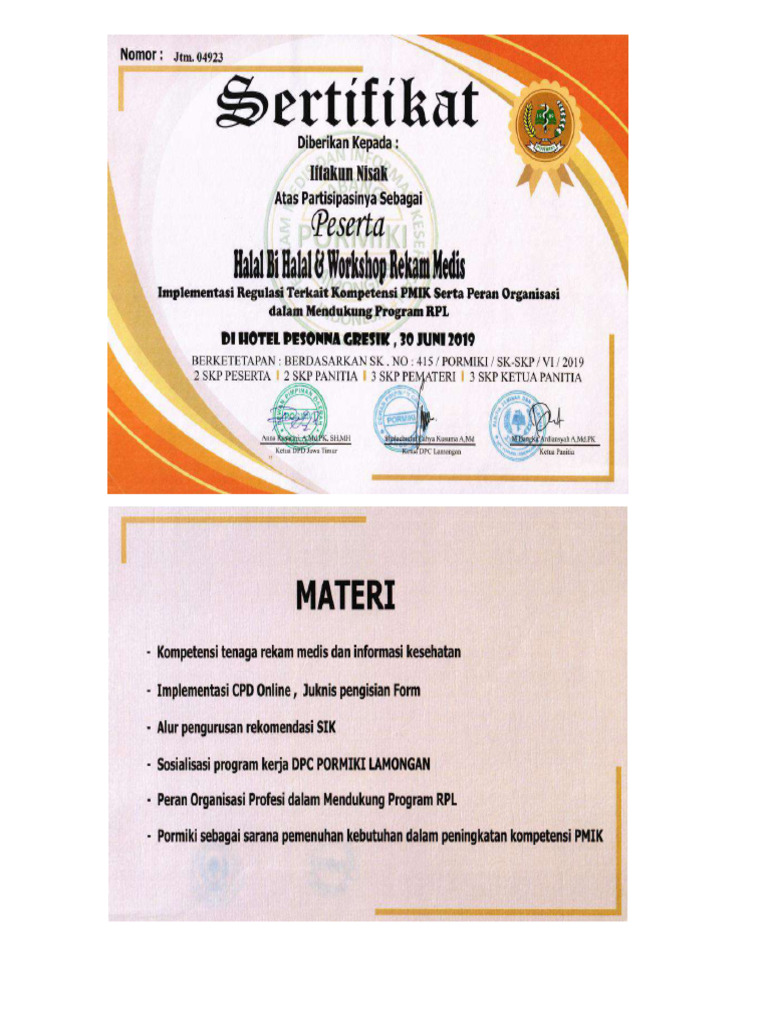 Implementasi Regulasi Terkait Kompetensi Pmik Serta Peran Organisasi ...