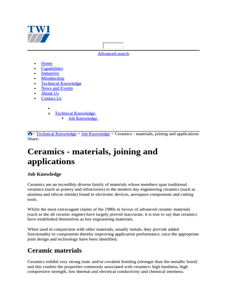 ceramic joining | PDF | Ceramics | Sintering