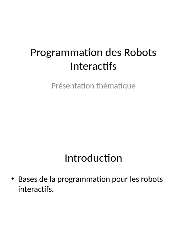 programmation_robots | PDF