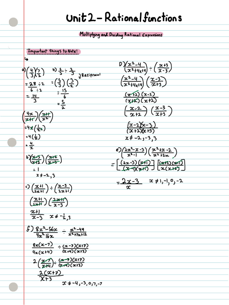 2 04 Multiplying And Dividing Rational Functions Pdf