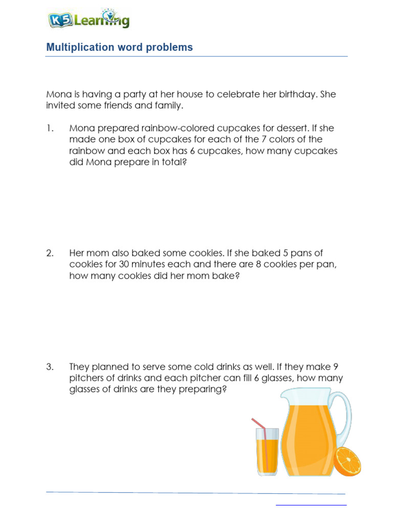 Grade 3 Multiplication Word Problems A2-Merged | PDF | Rock (Geology ...