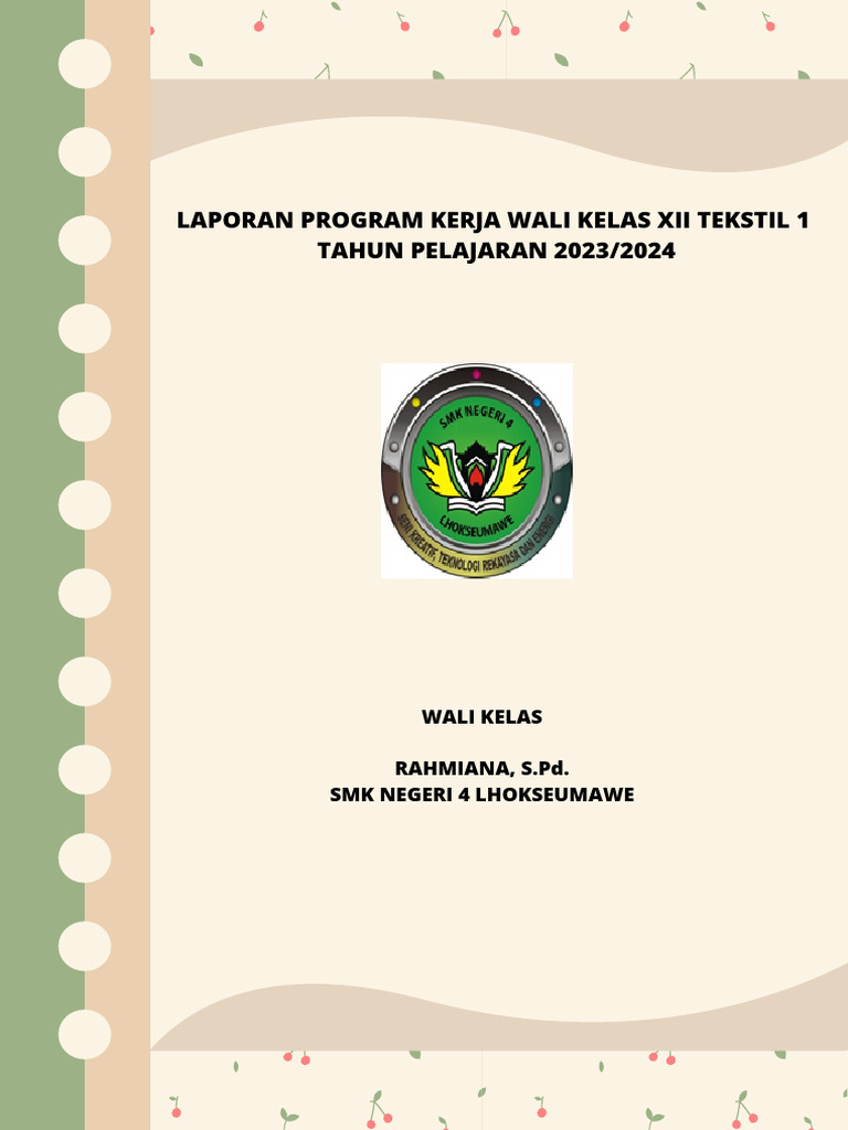 Laporan Wali Kelas PMM | PDF
