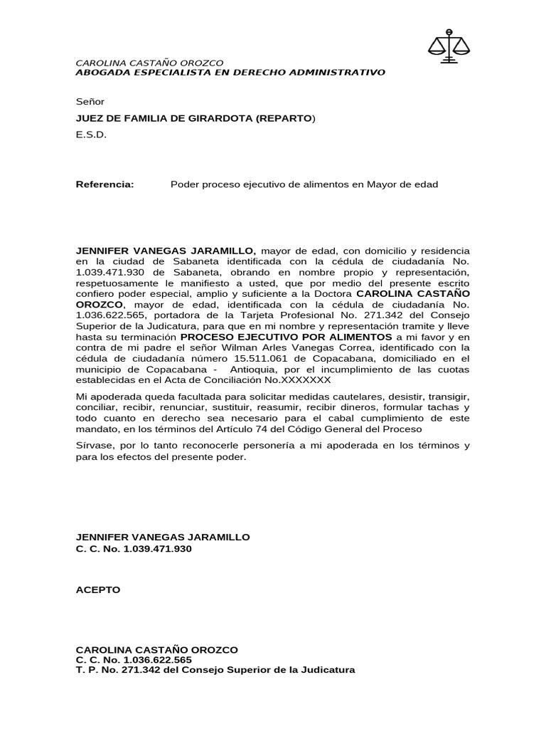 Poder Jennifer Vanegas | PDF