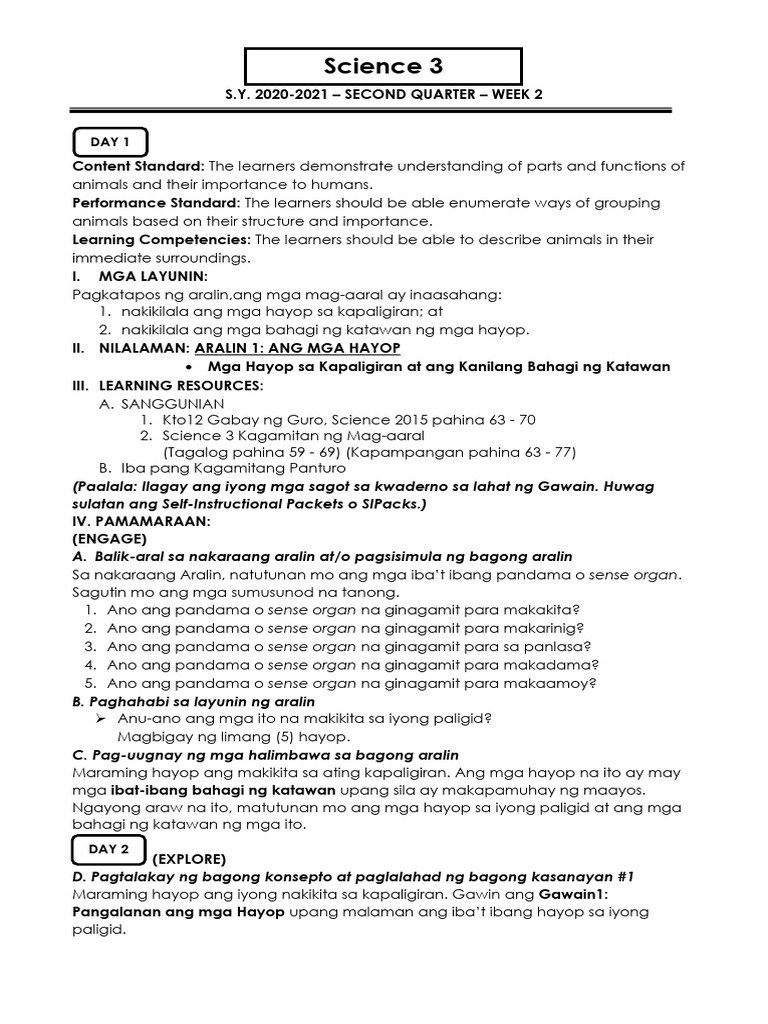 5-Science 3 DLP Q2-W2 Full Version | PDF