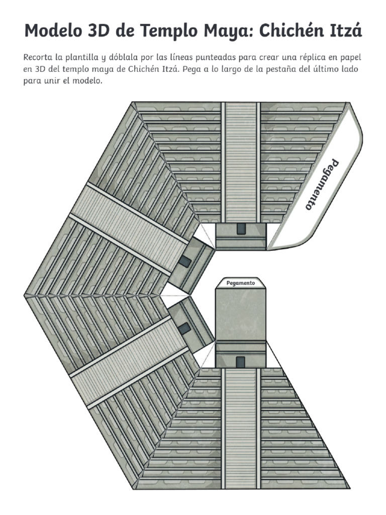 Manualidad Modelo 3d de Templo Maya Chichén Itzá - Ver - 2 - Visor de ...