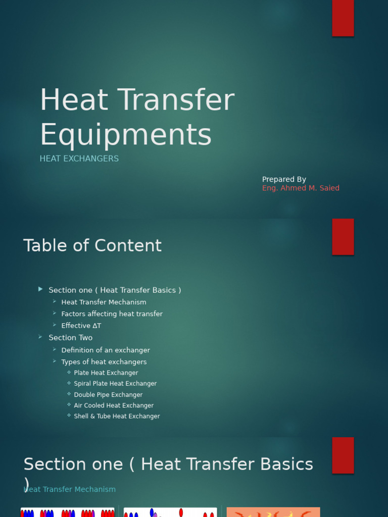 Heat Transfer Equipments | PDF | Heat Transfer | Heat Exchanger