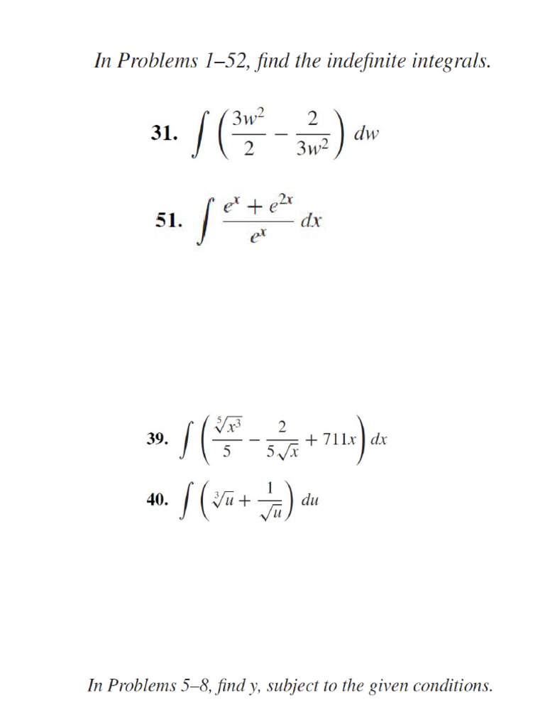 Chapter 5 Integration | PDF