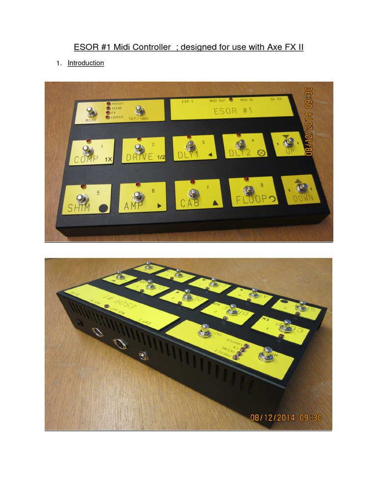 DIY Axe FX II MIDI Controller Guide | PDF | Electrical Connector | Switch