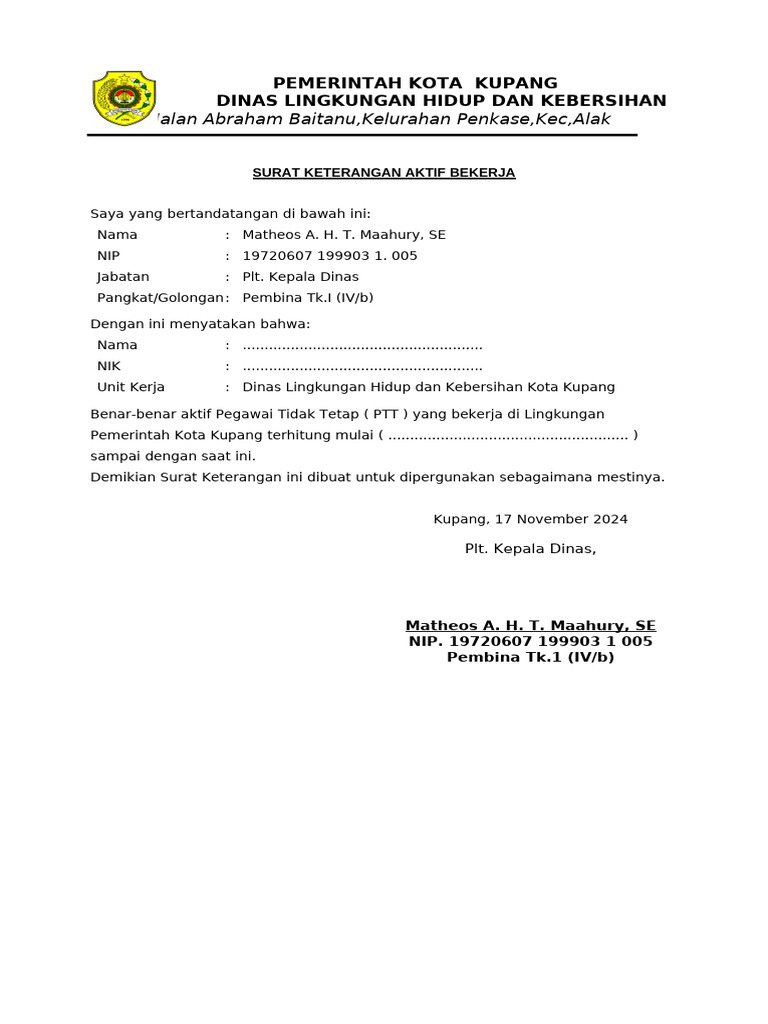 Lampiran Berkas P3K Untuk SD Dan SLTP | PDF
