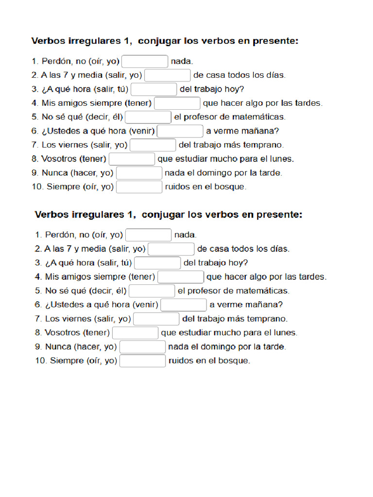 Verbos Regulares 2 | PDF