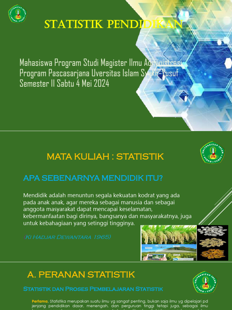 STATISTIKA PENDIDIKAN | PDF