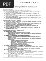 Performance Task in Filipino | PDF