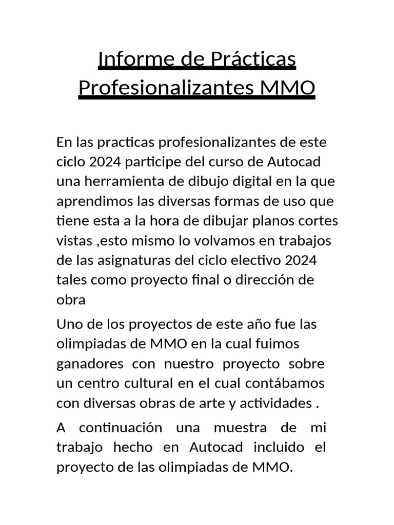 Informe de Prácticas | PDF